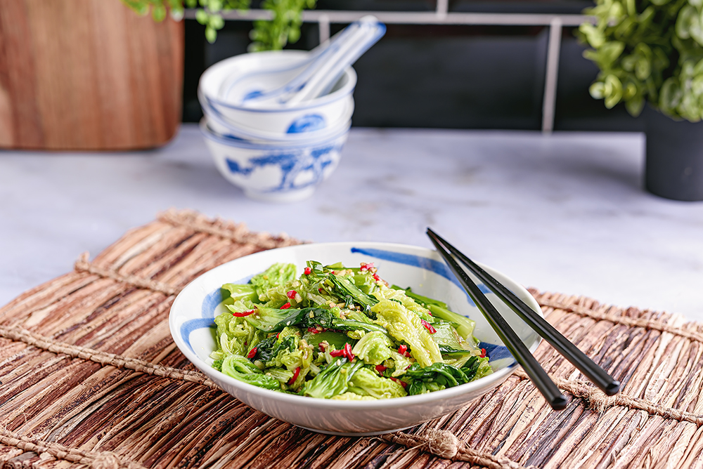 Pittige paksoi salade - Eatertainment - Eatertainment