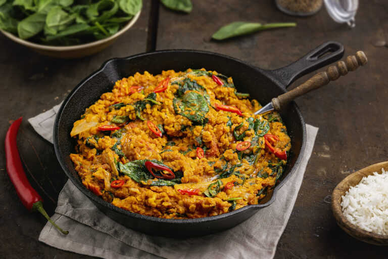 Dahlpuree met spinazie - Eatertainment