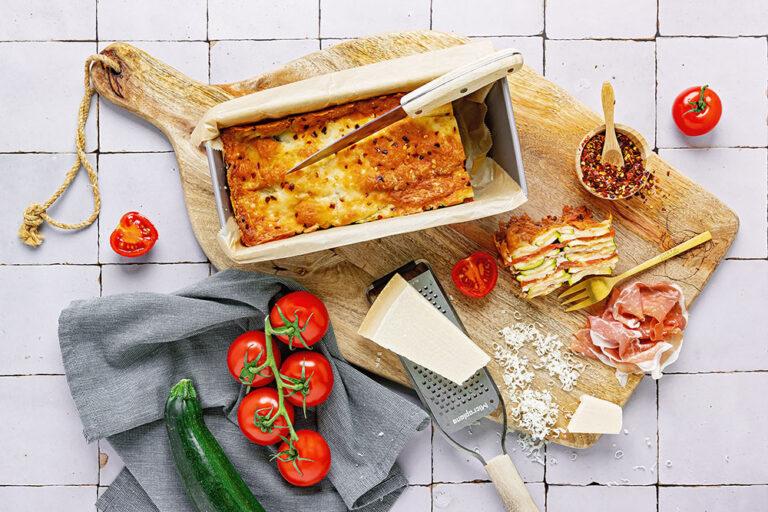 Courgettelasagne met gedroogde ham - Eatertainment