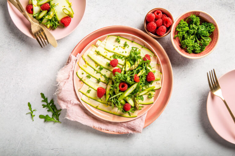 Courgette carpaccio met asperge - Eatertainment